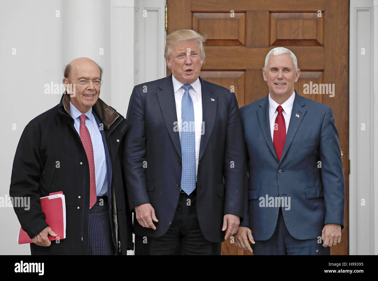 United States President-elect Donald Trump (C) and Vice President-elect ...