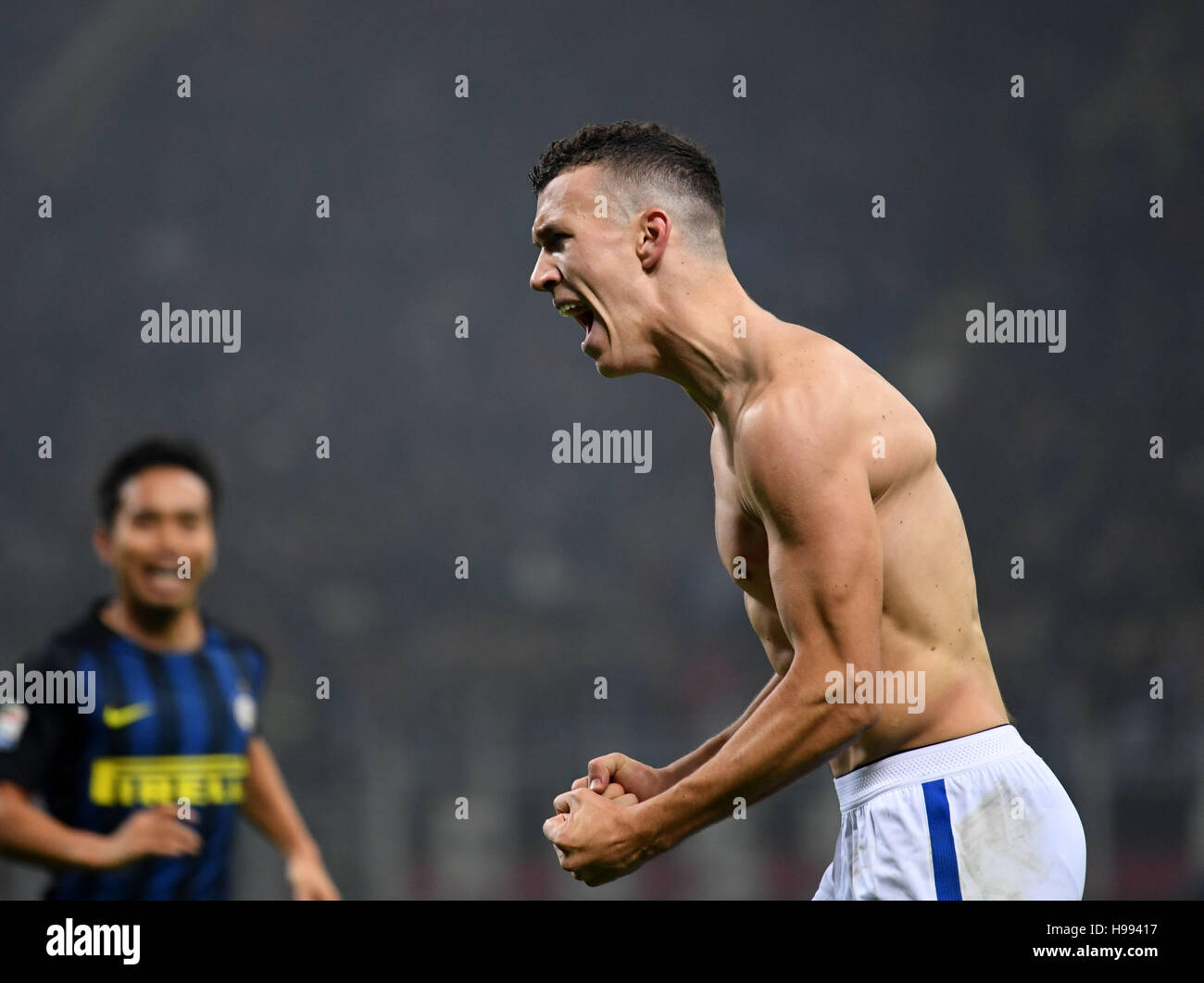 Milan. 20th Nov, 2016. Inter Milan's Ivan Perisic celebrates scoring ...