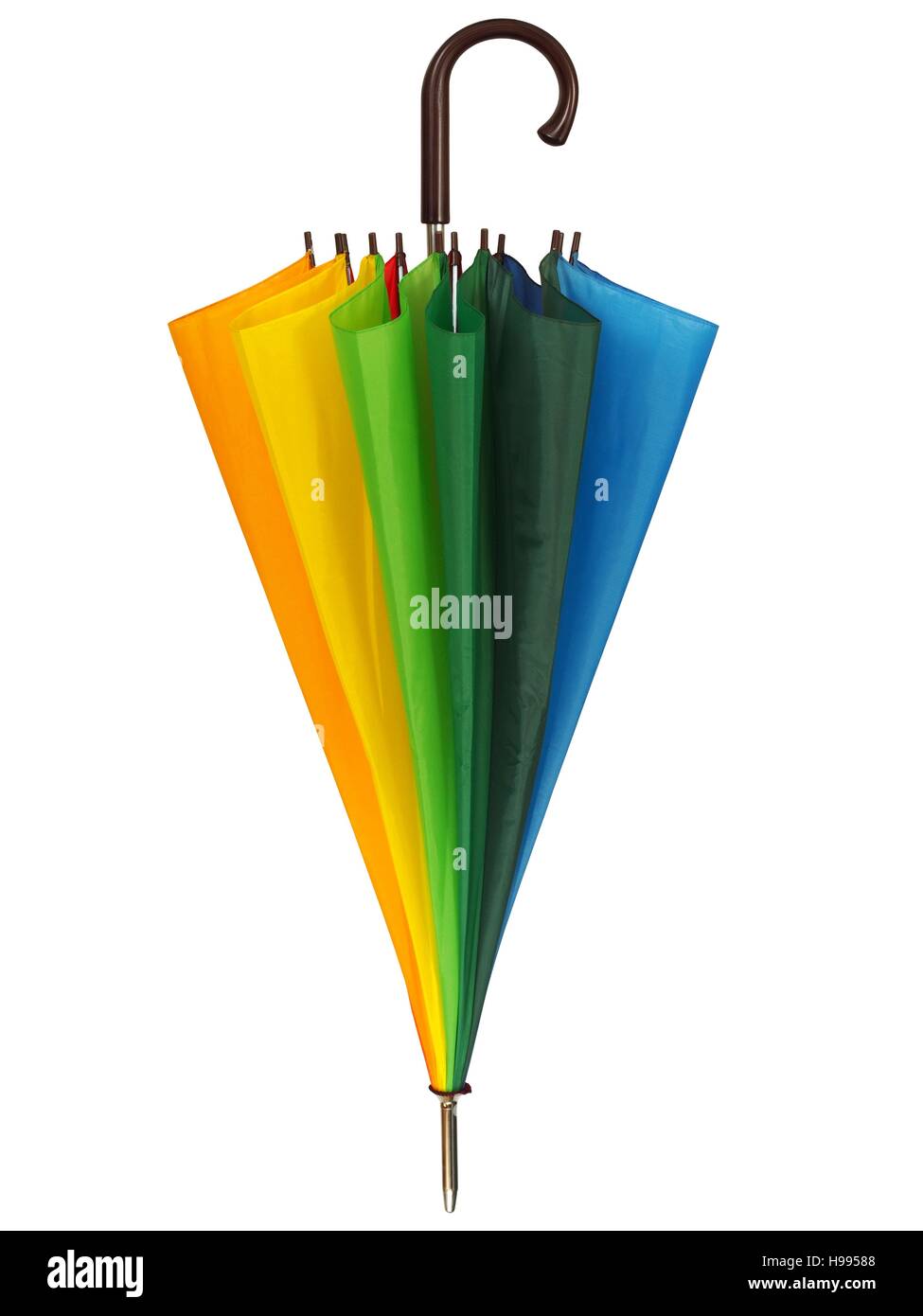 Folded rainbow umbrella Stock Photo - Alamy