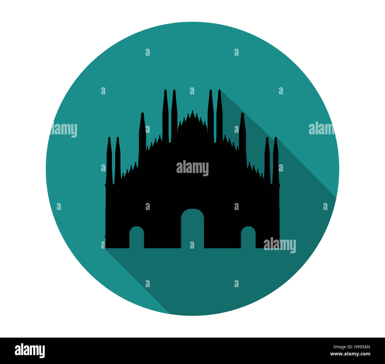 Cathedral icon milan Stock Photo - Alamy