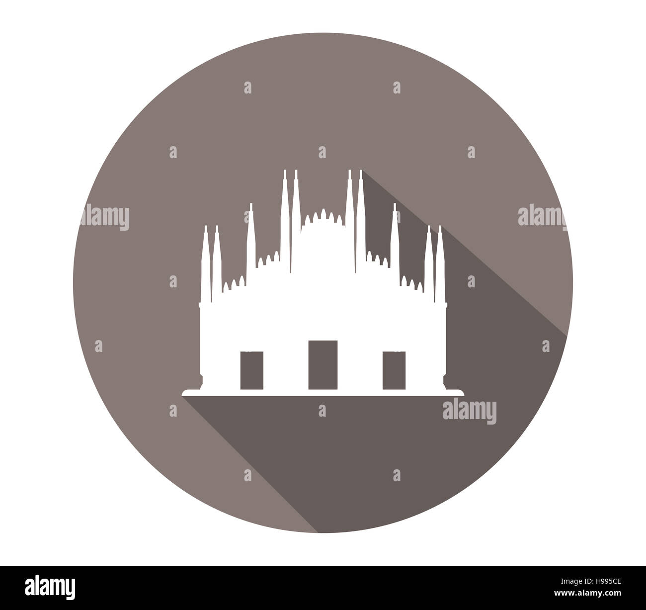 Cathedral icon milan Stock Photo - Alamy