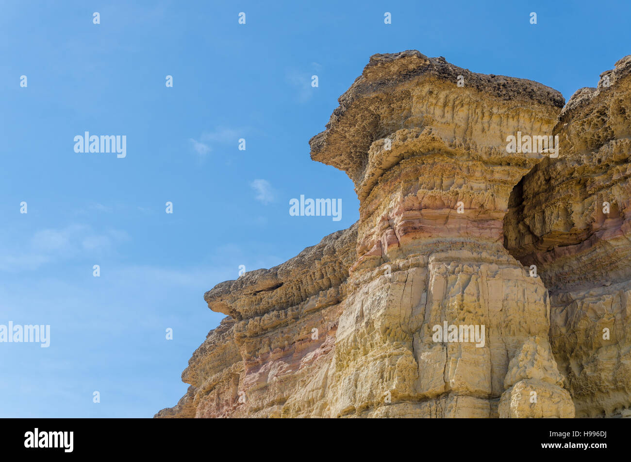 Impressive natural canyon in the Namibe Desert of Angola. The sandstone ...