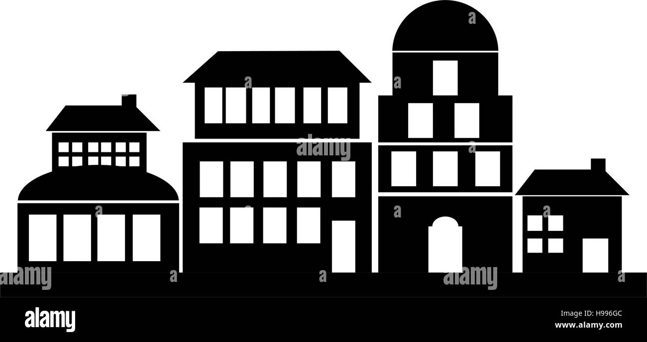 Isolated silhouette of buildings design Stock Vector Image & Art - Alamy