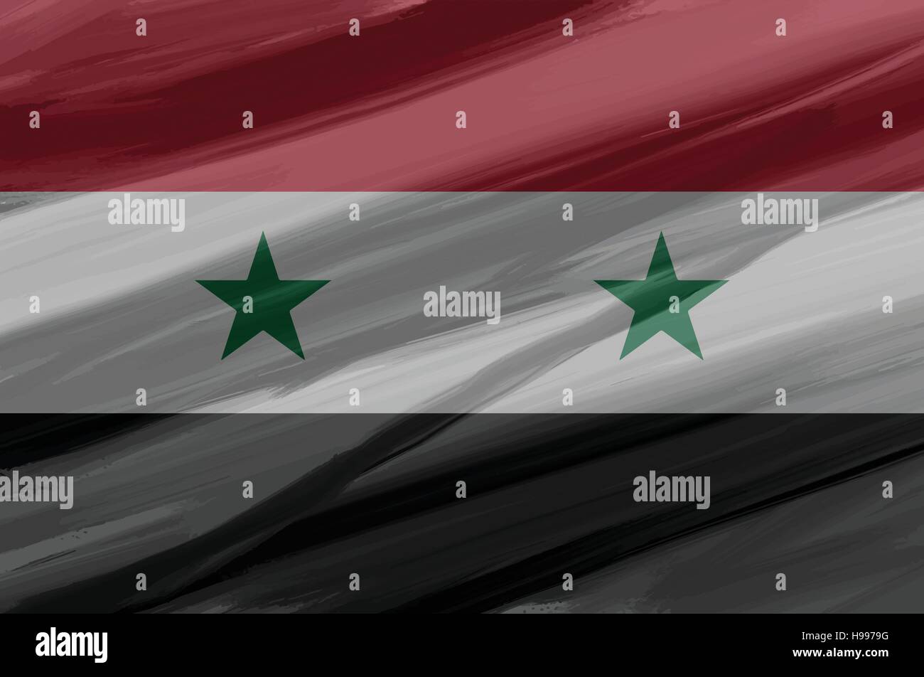 Syria painted / drawn vector flag. Dramatic, unusual look. Vector file ...