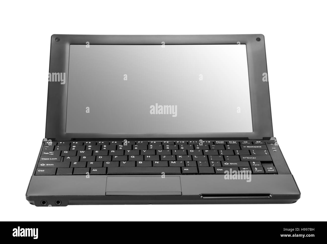 Electronic collection - Modern open laptop (netbook) computer isolated ...