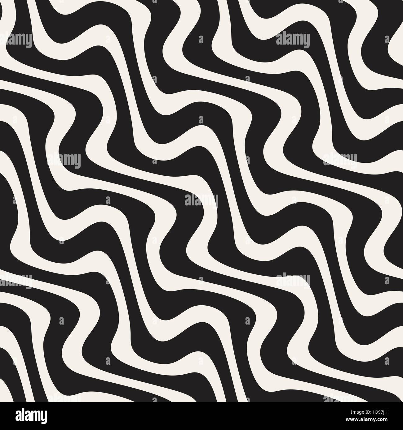 Wavy Lines Hand Drawn Pattern Stock Vector Image & Art - Alamy