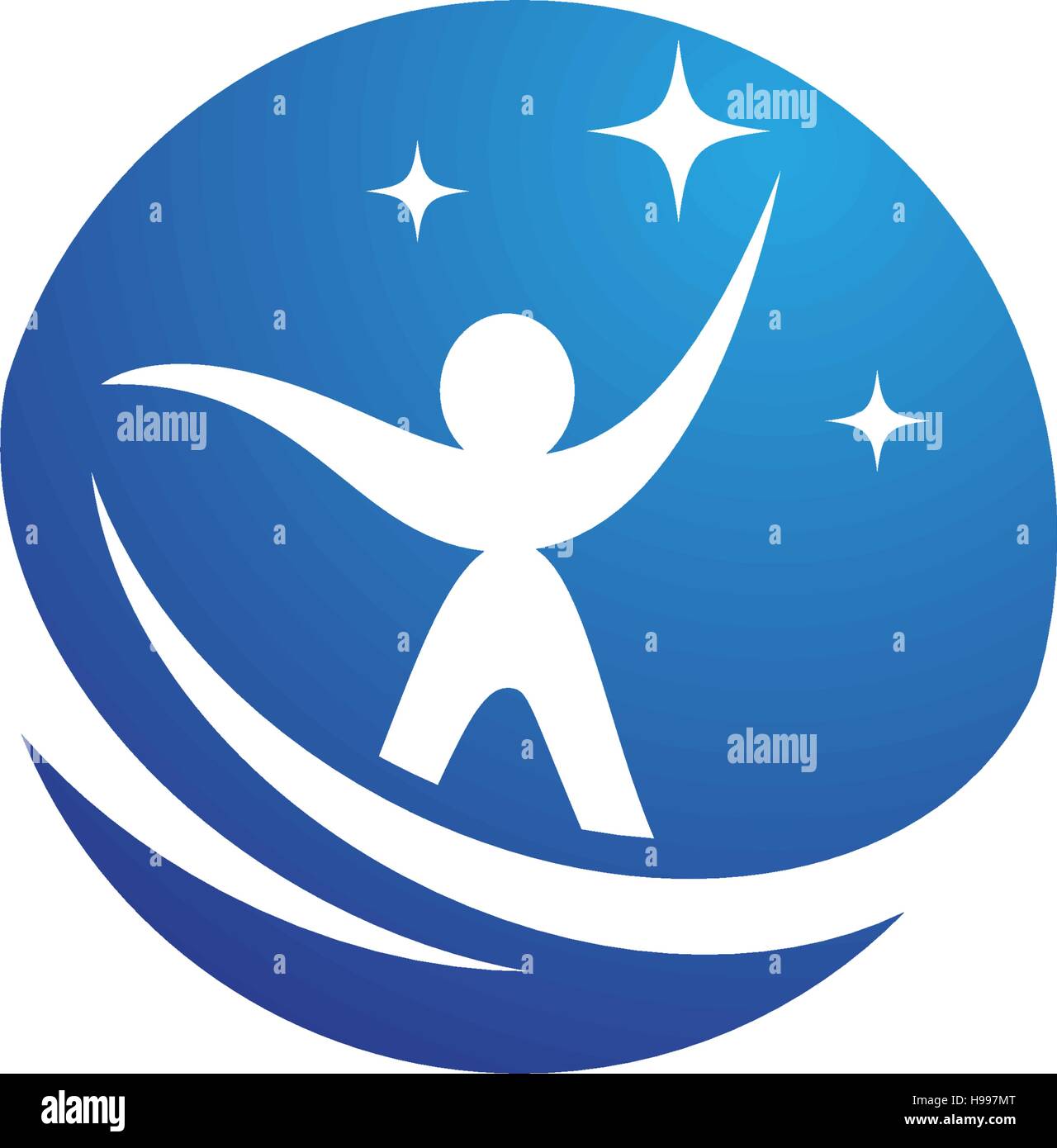 Fun people Healthy Life icon Logo template Stock Vector Image & Art - Alamy