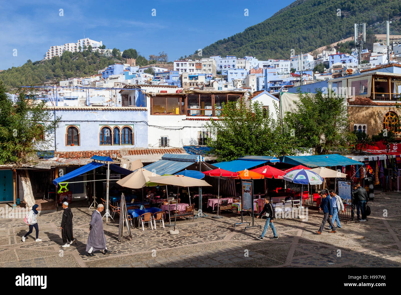 Plaza uta el hammam chefchaouen morocco hi-res stock photography and ...