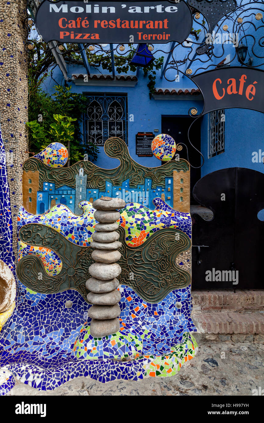 A Colourful Cafe/Restaurant In Chefchaouen, Morocco Stock Photo - Alamy