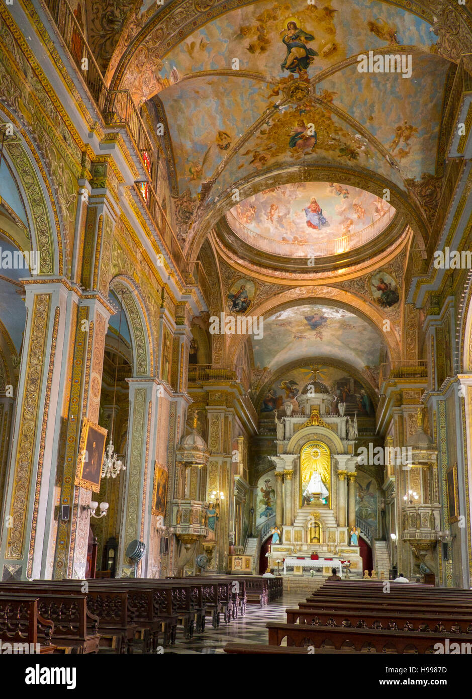 Havana, Cuba: Our Lady of Mercy interior view, Havana Vieja Stock Photo ...