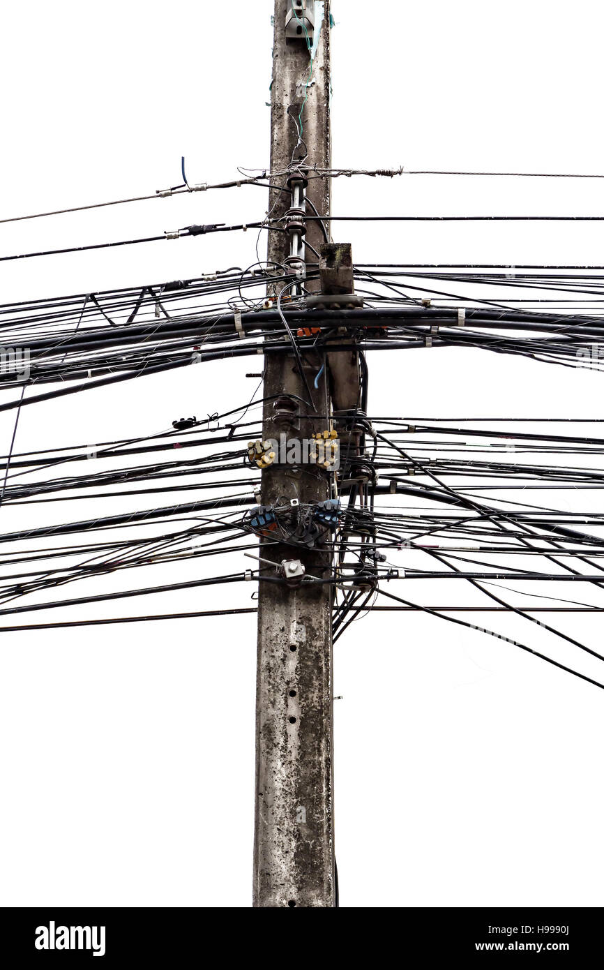 Chaotic electricity distribution hi-res stock photography and images ...