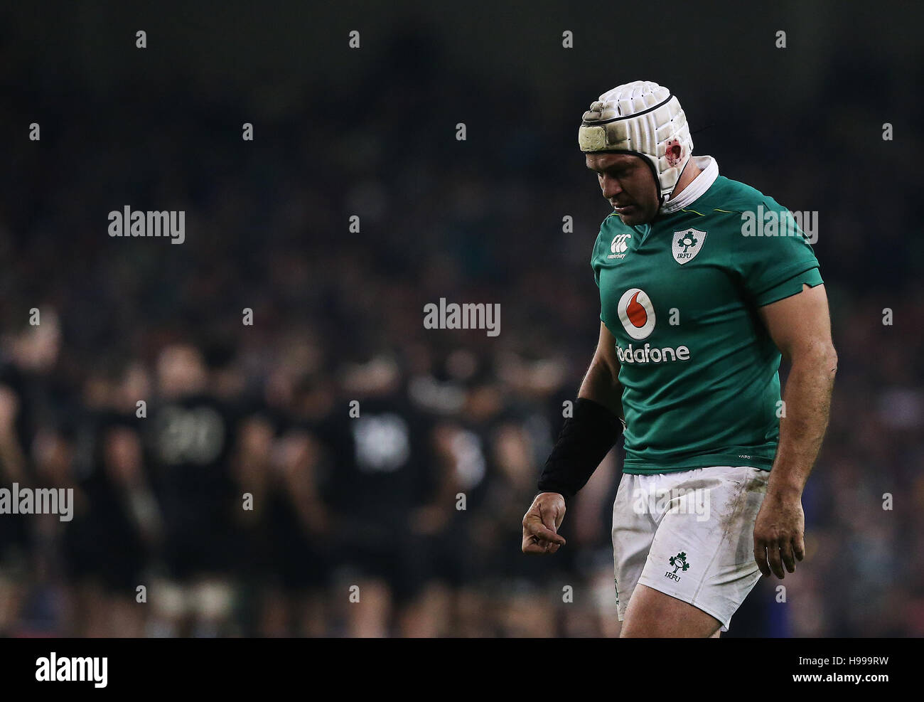 Ireland captain Rory Best after the All Blacks scored their third try ...