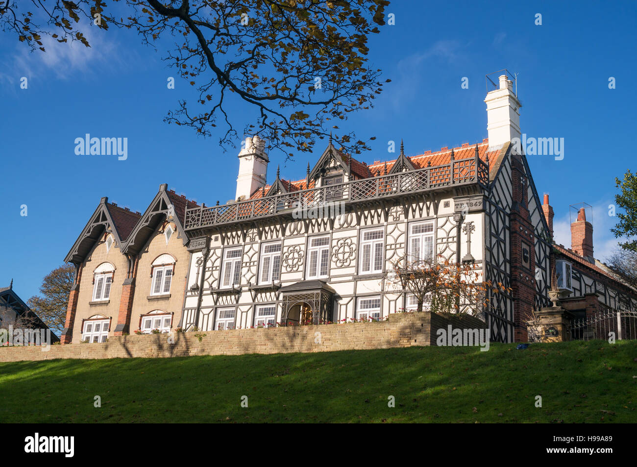 Half timbered , Whitburn House, Whitburn Village, north east England ...