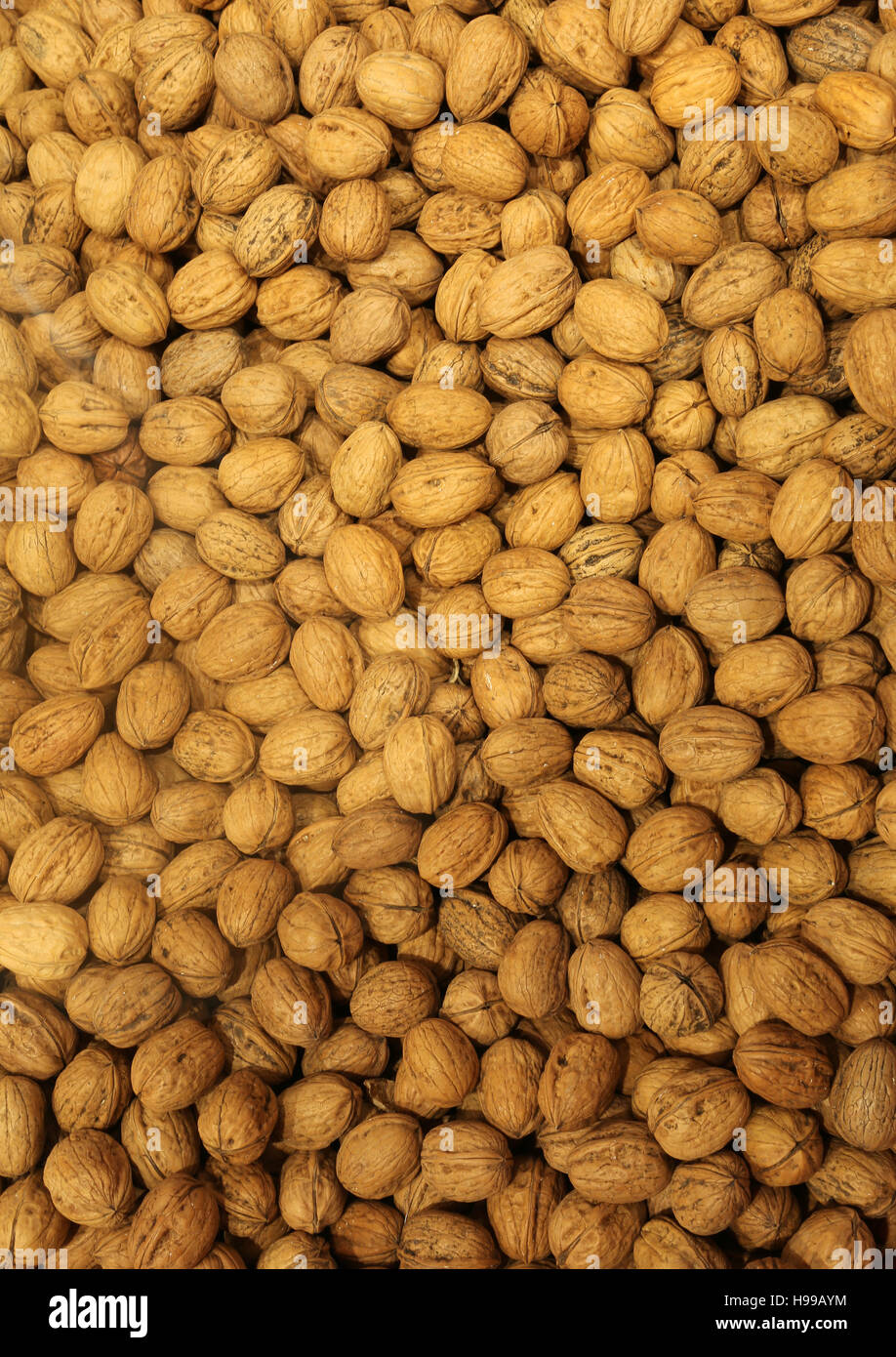 Background of freshly picked ripe genuine walnuts Stock Photo - Alamy