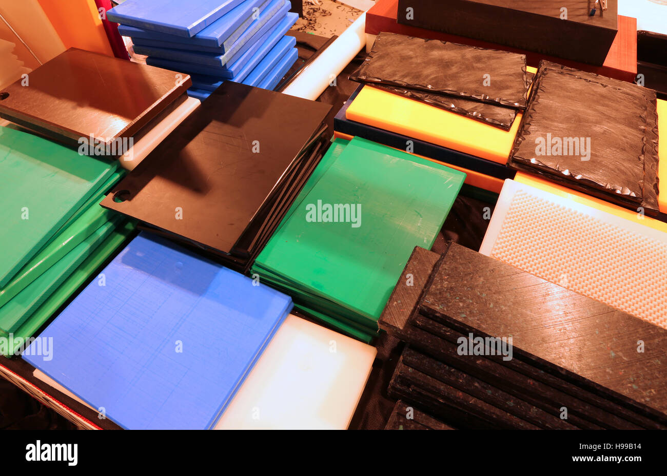 stall with many robust industrial plastic cutting boards for sale to ...