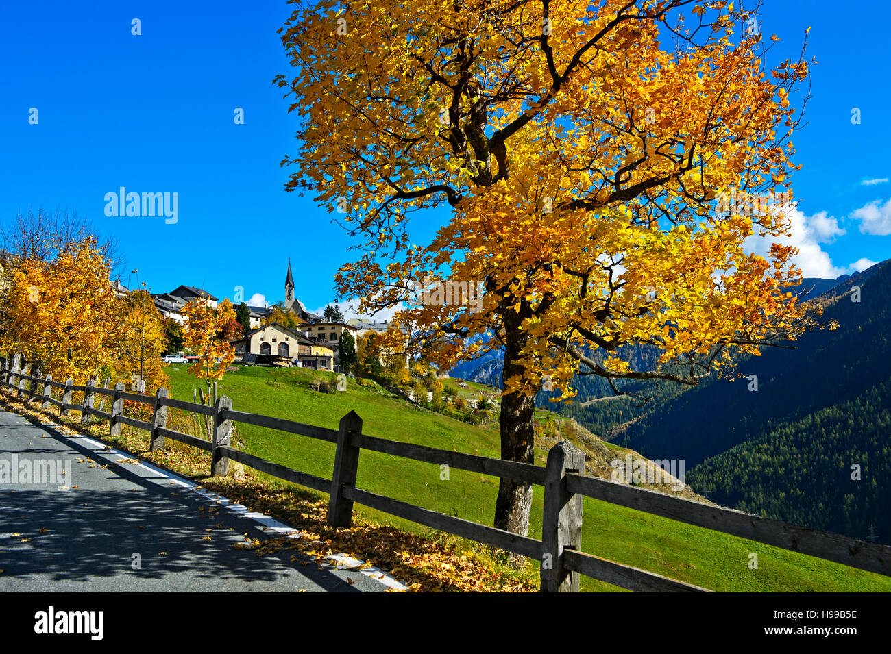 Indian summer at guarda hi-res stock photography and images - Alamy