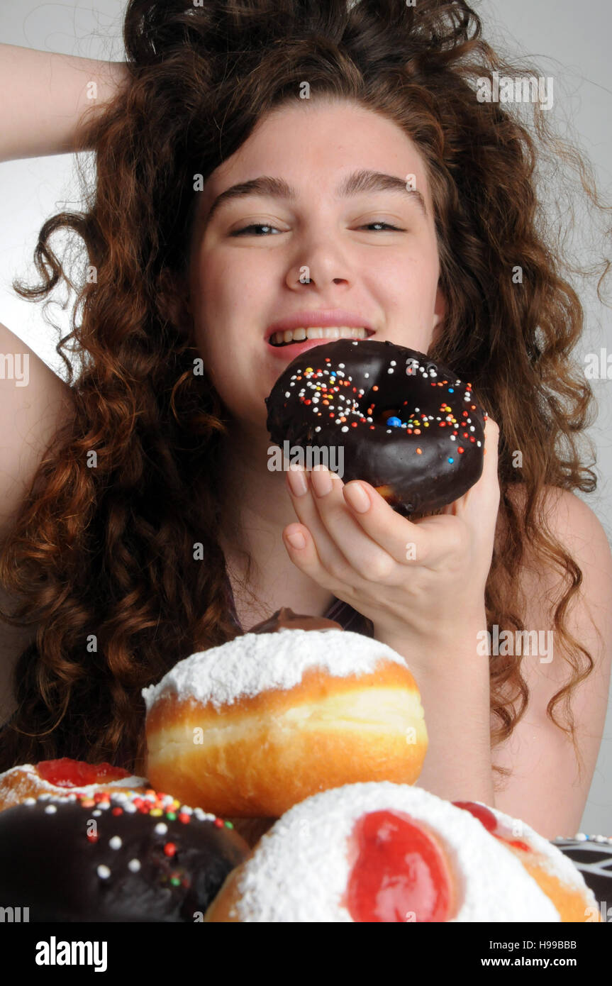 Woman donuts group hi-res stock photography and images - Alamy