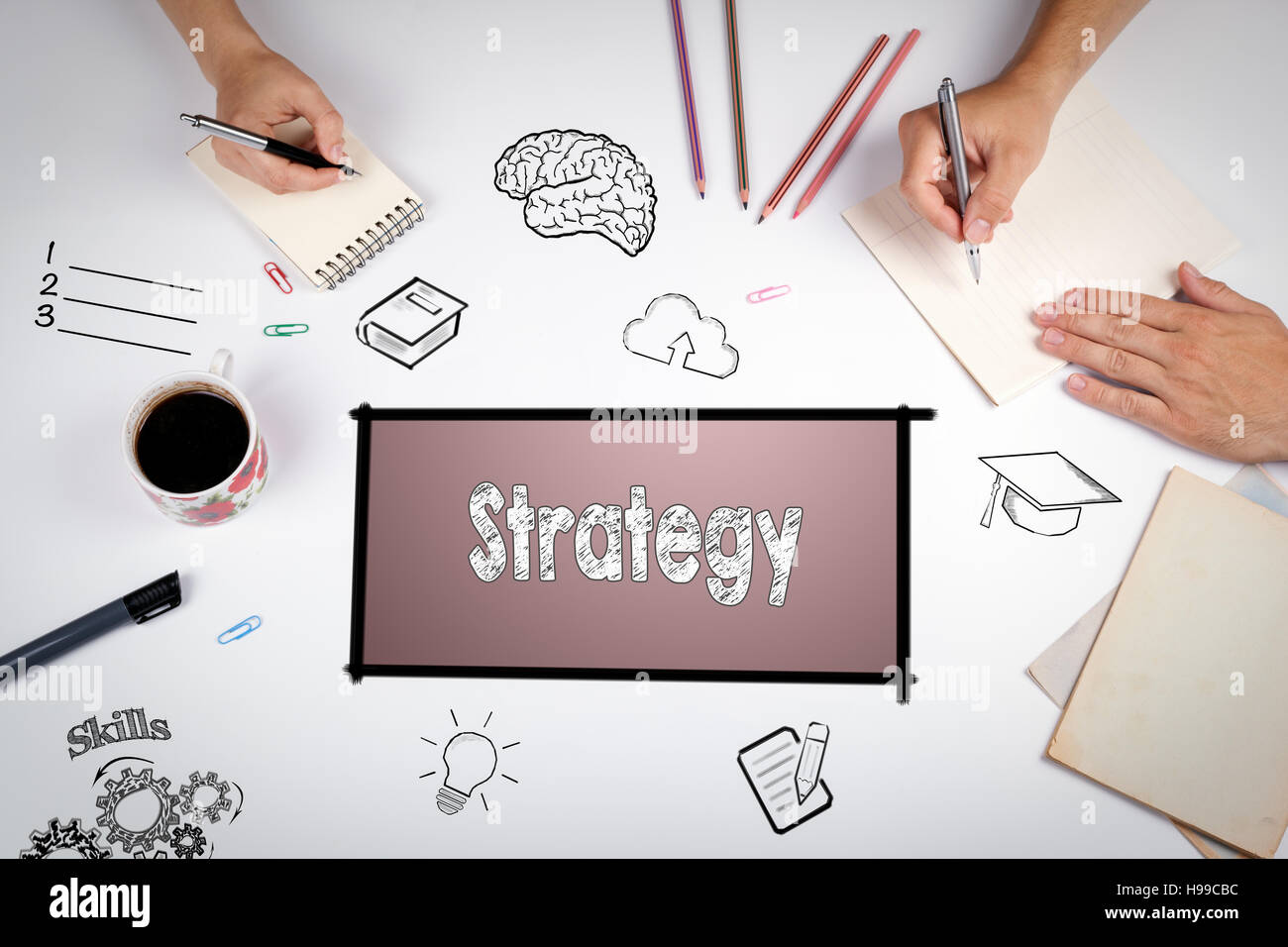 Strategy Ideas Mission Creativity Design Vision Concept. The meeting at ...