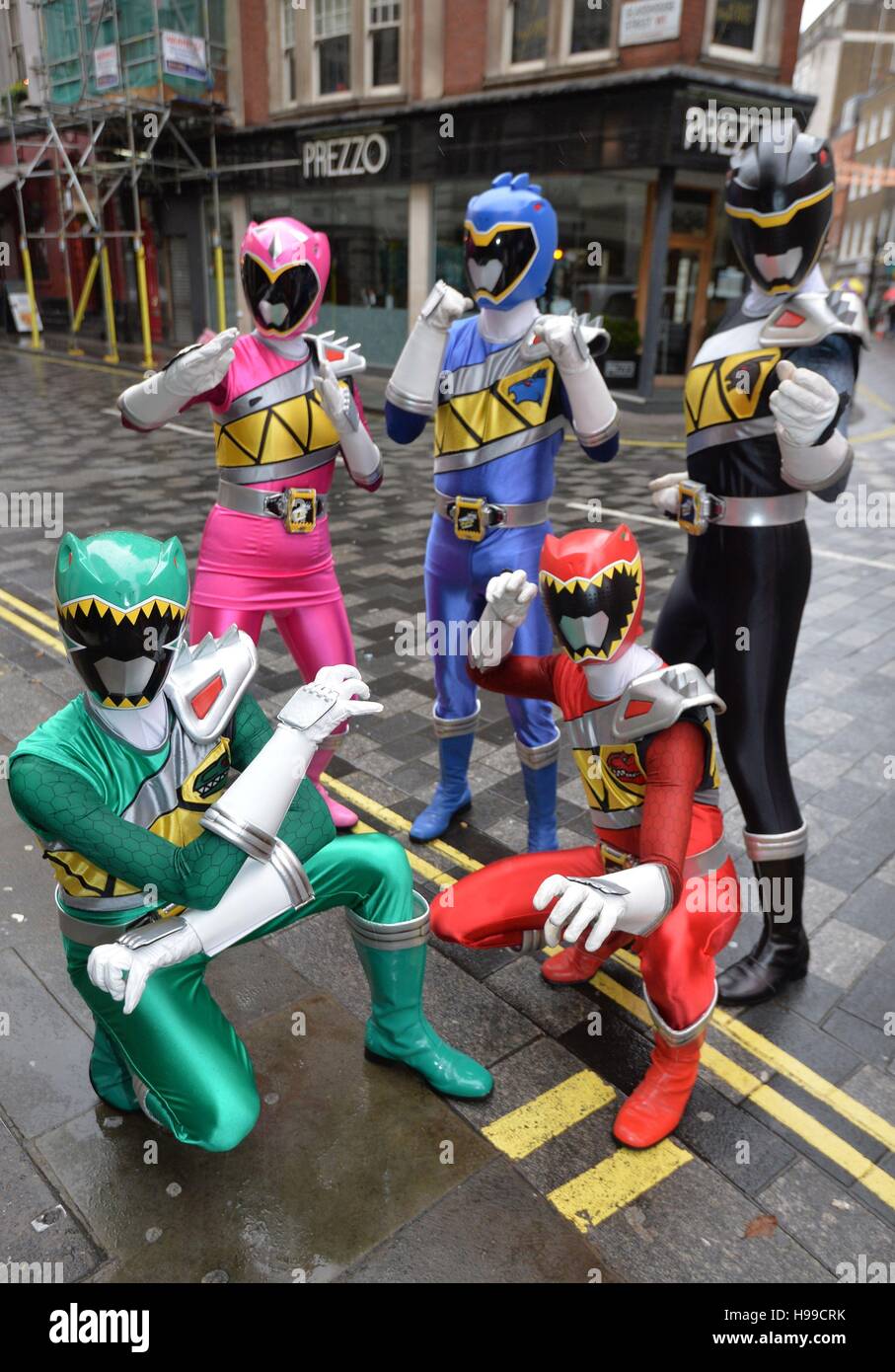 'Power Rangers' attend the second annual Hamleys Christmas Toy Parade ...