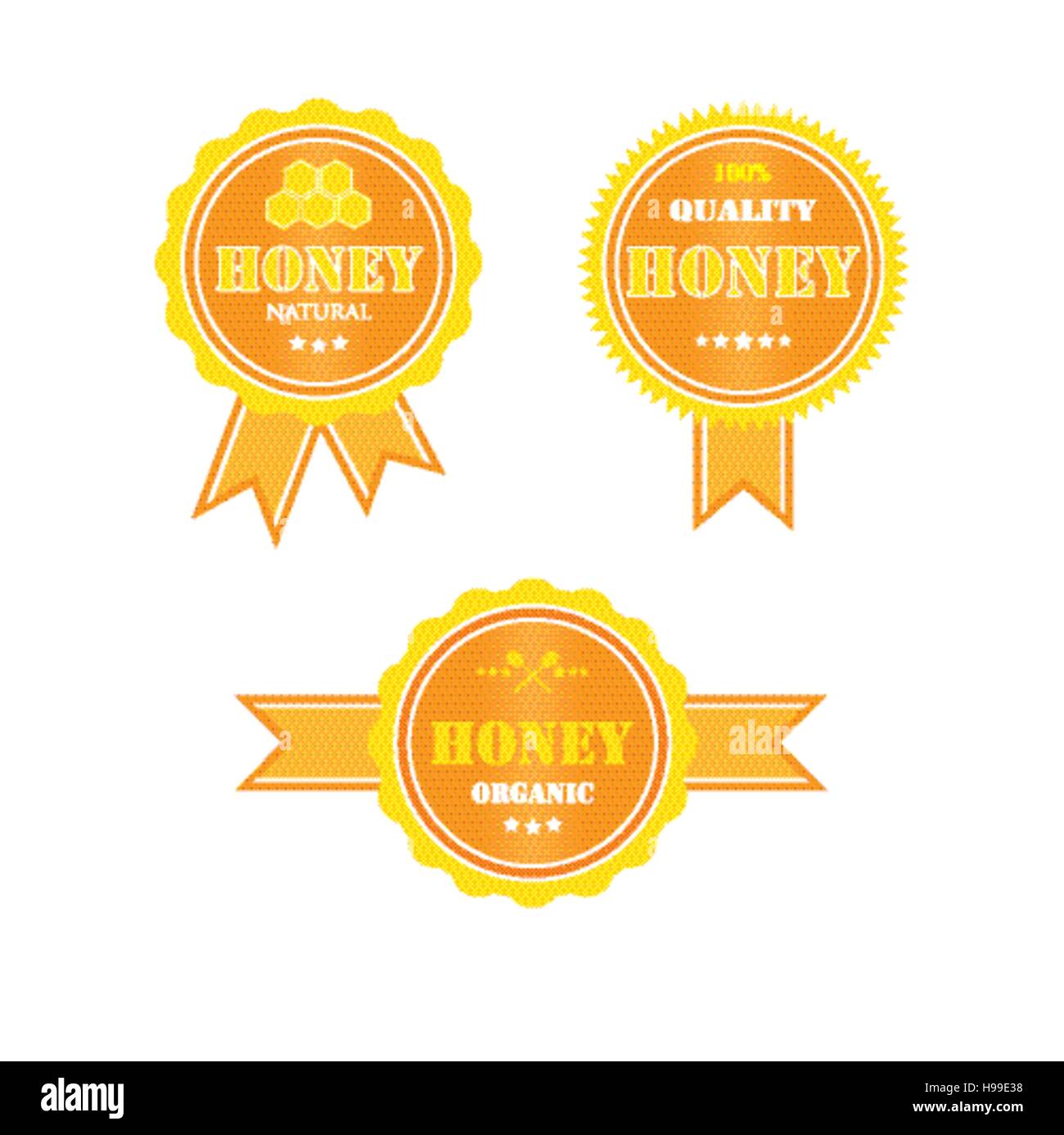 Honey quality product design Cut Out Stock Images & Pictures - Alamy