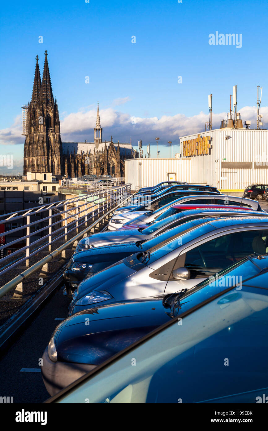 Europe, Germany, Cologne, multi-storey car park of the Kaufhof ...