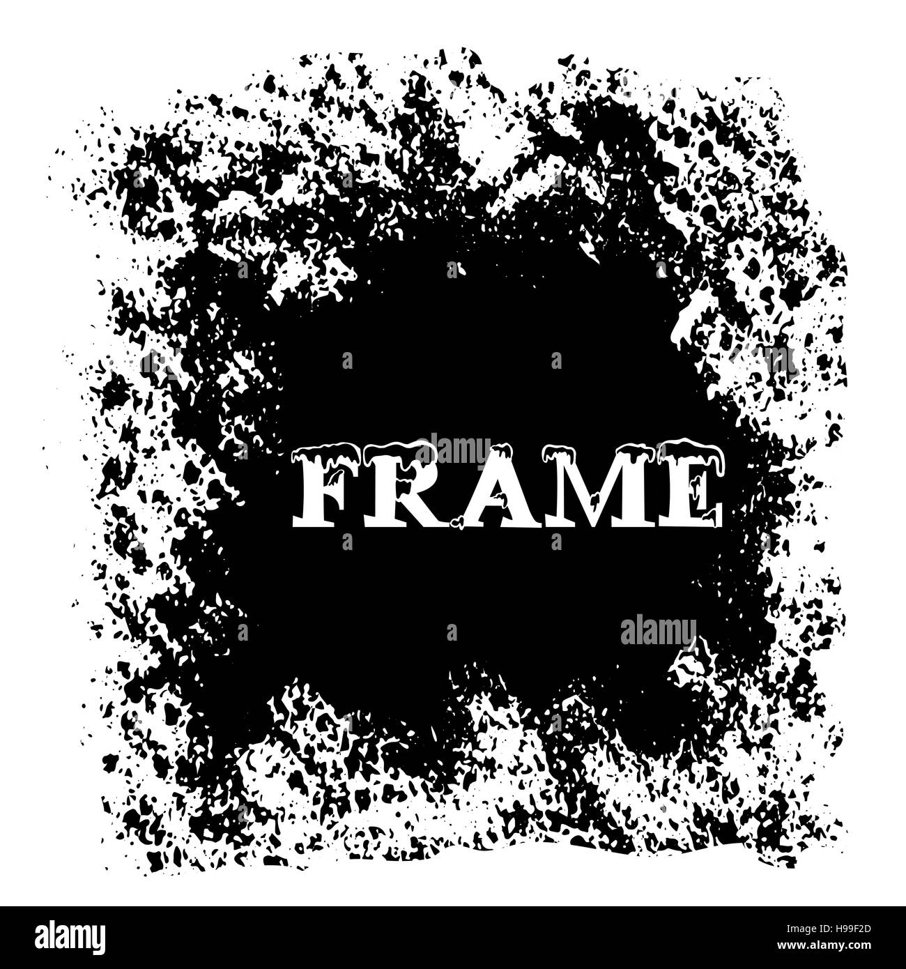 Grunge white sponge frame. Textured vector background Stock Vector ...
