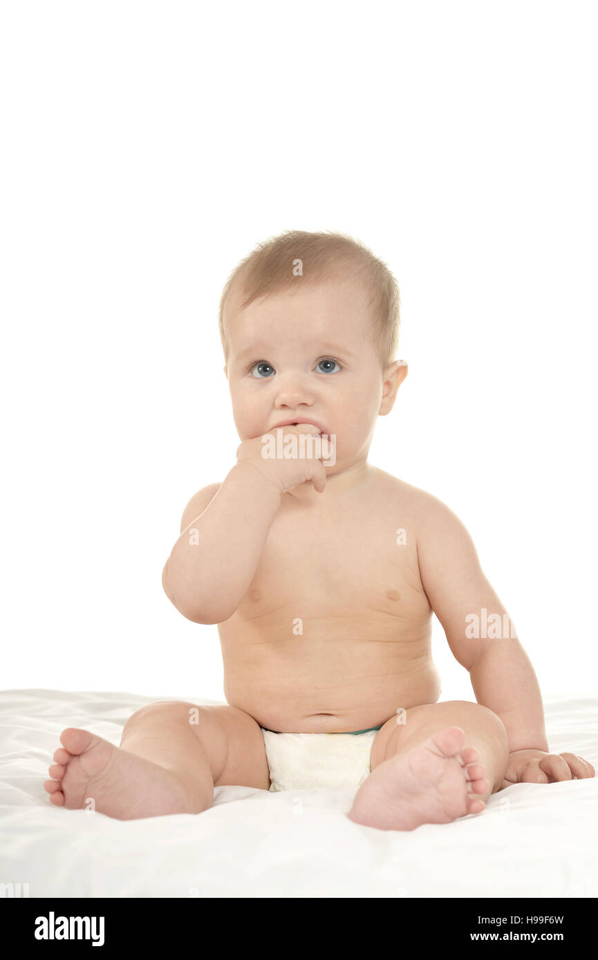 Surprised cute baby Stock Photo - Alamy
