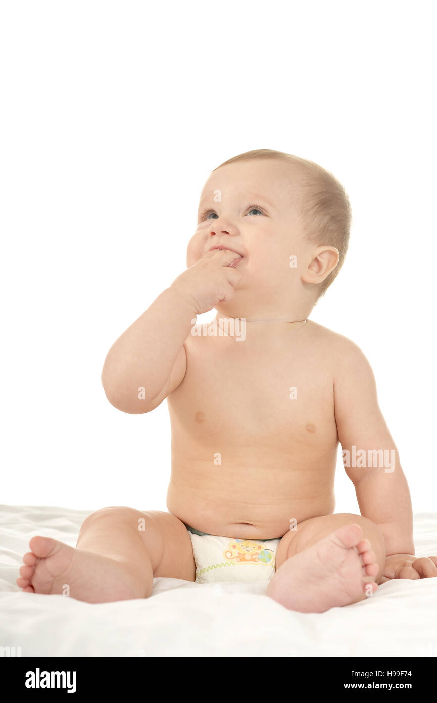 Surprised cute baby Stock Photo - Alamy