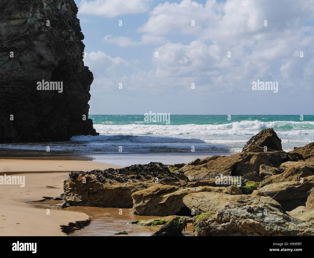 Whipsiderry Beach Newquay Cornwall England UK Stock Photo - Alamy
