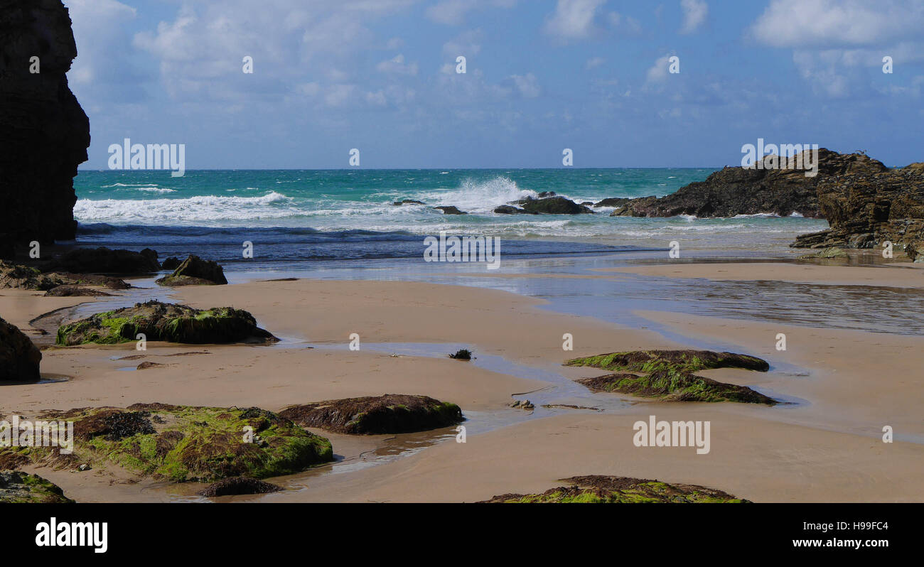 Whipsiderry Beach Newquay Cornwall England UK Stock Photo - Alamy