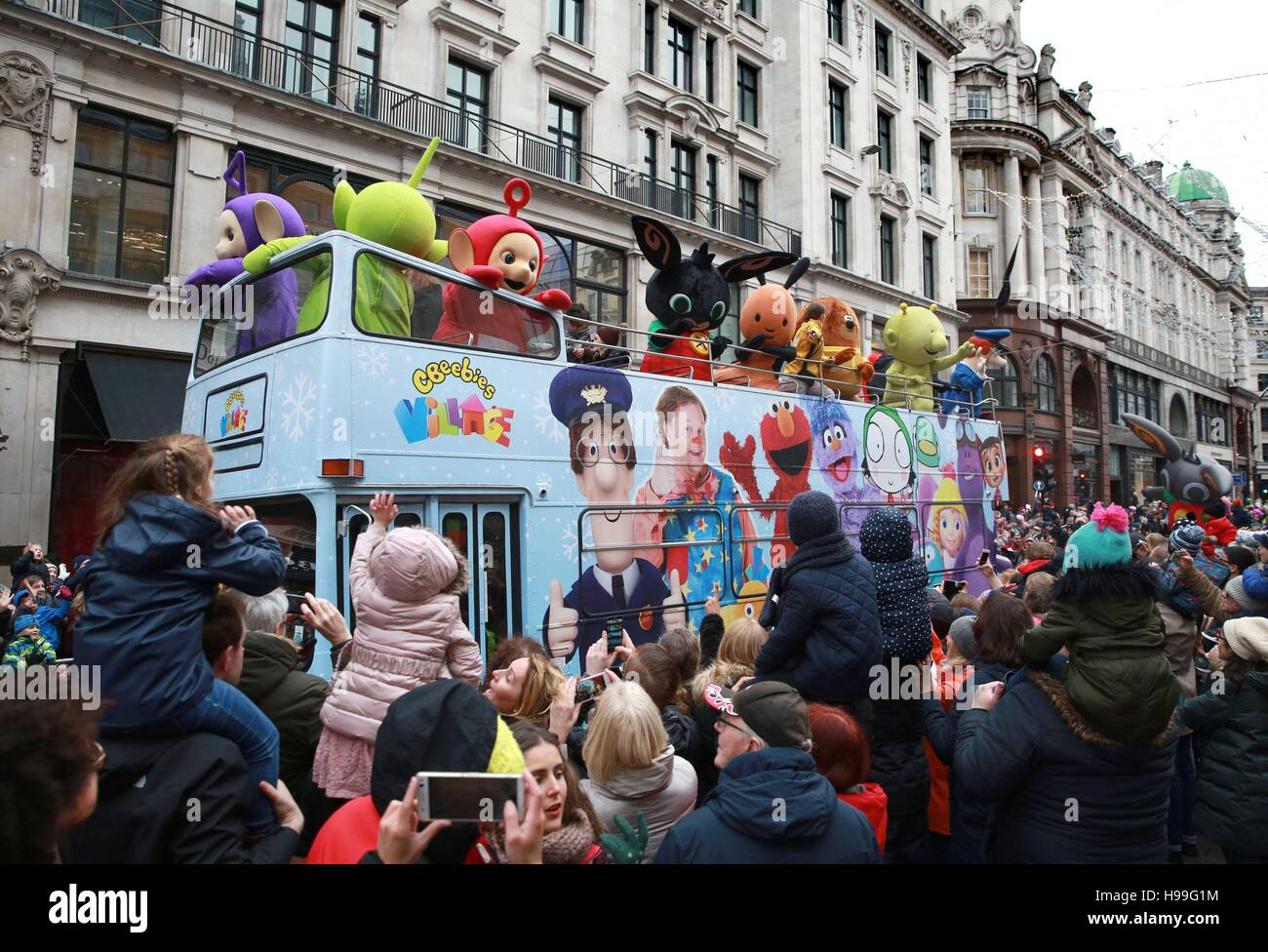 EDITORIAL USE ONLY Stars of CBeebies at the second annual Hamleys ...