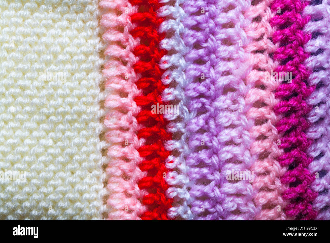 detail of colourful crocheted and knitted blanket - crochet blanket ...