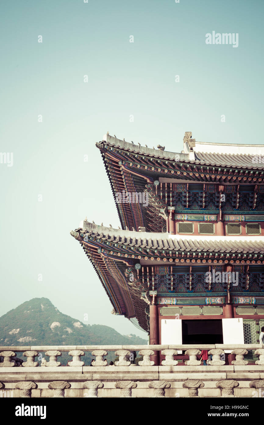 SEOUL - OCTOBER 21, 2016:Geunjeongjeon, the Throne Hall, at the ...