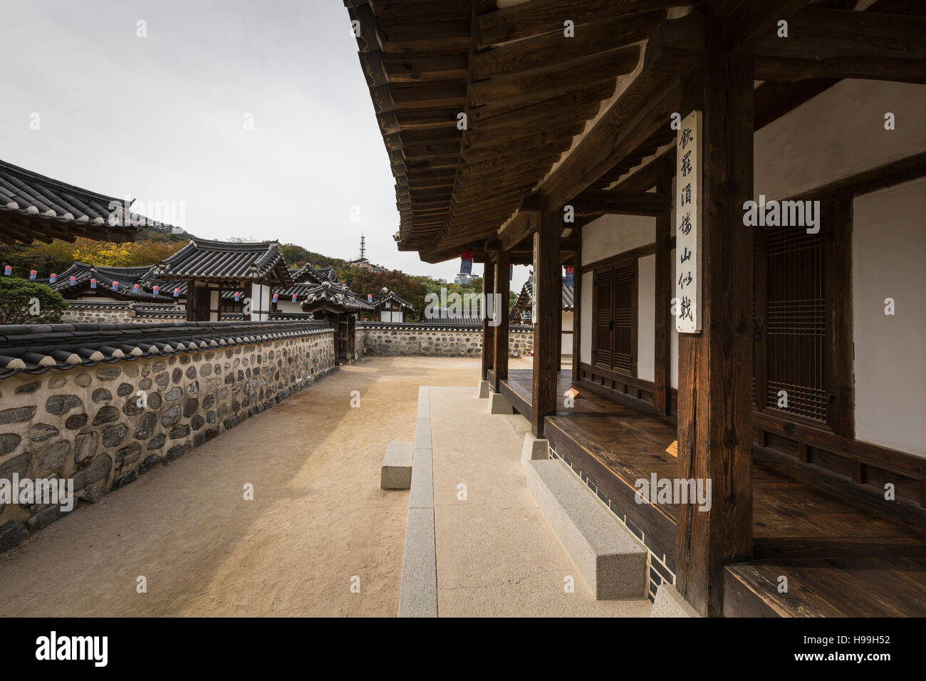 Korea Old House at Namsangol Hanok Village in Seoul South Korea Stock ...