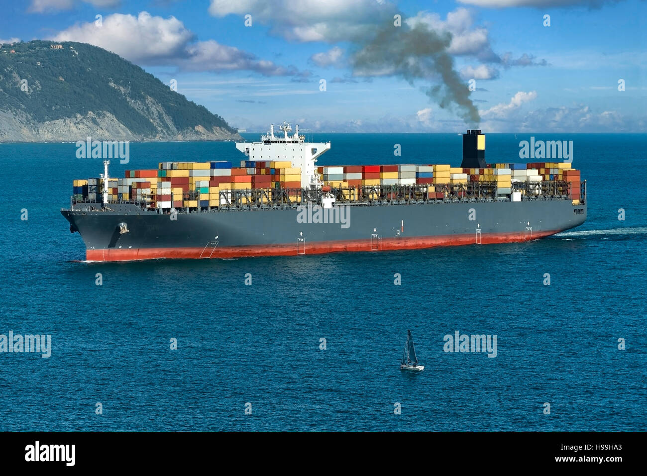 Aerial cargo ship carrying hi-res stock photography and images - Alamy
