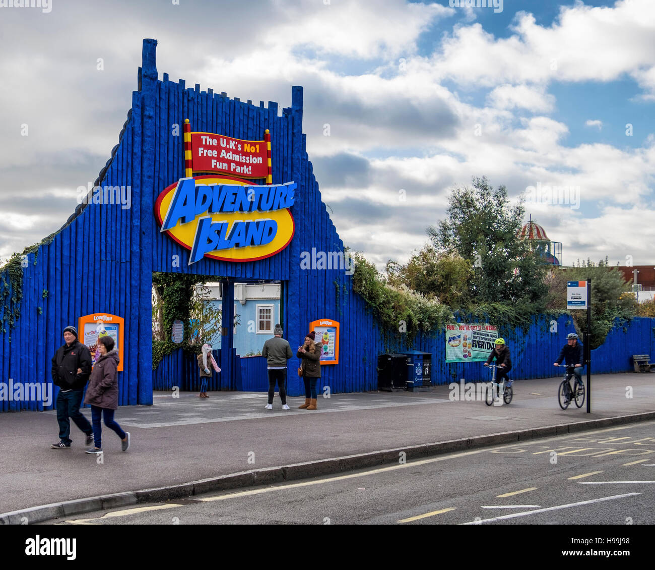Adventure Island Amusement Park Entrance, Southend-on-sea, Essex ...