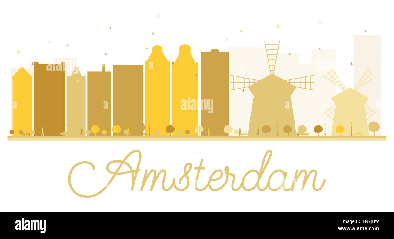 Amsterdam skyline silhouette High Resolution Stock Photography and ...