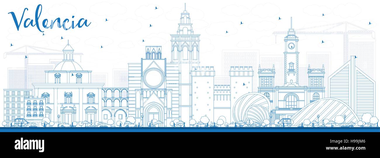 Valencia outline hi-res stock photography and images - Alamy