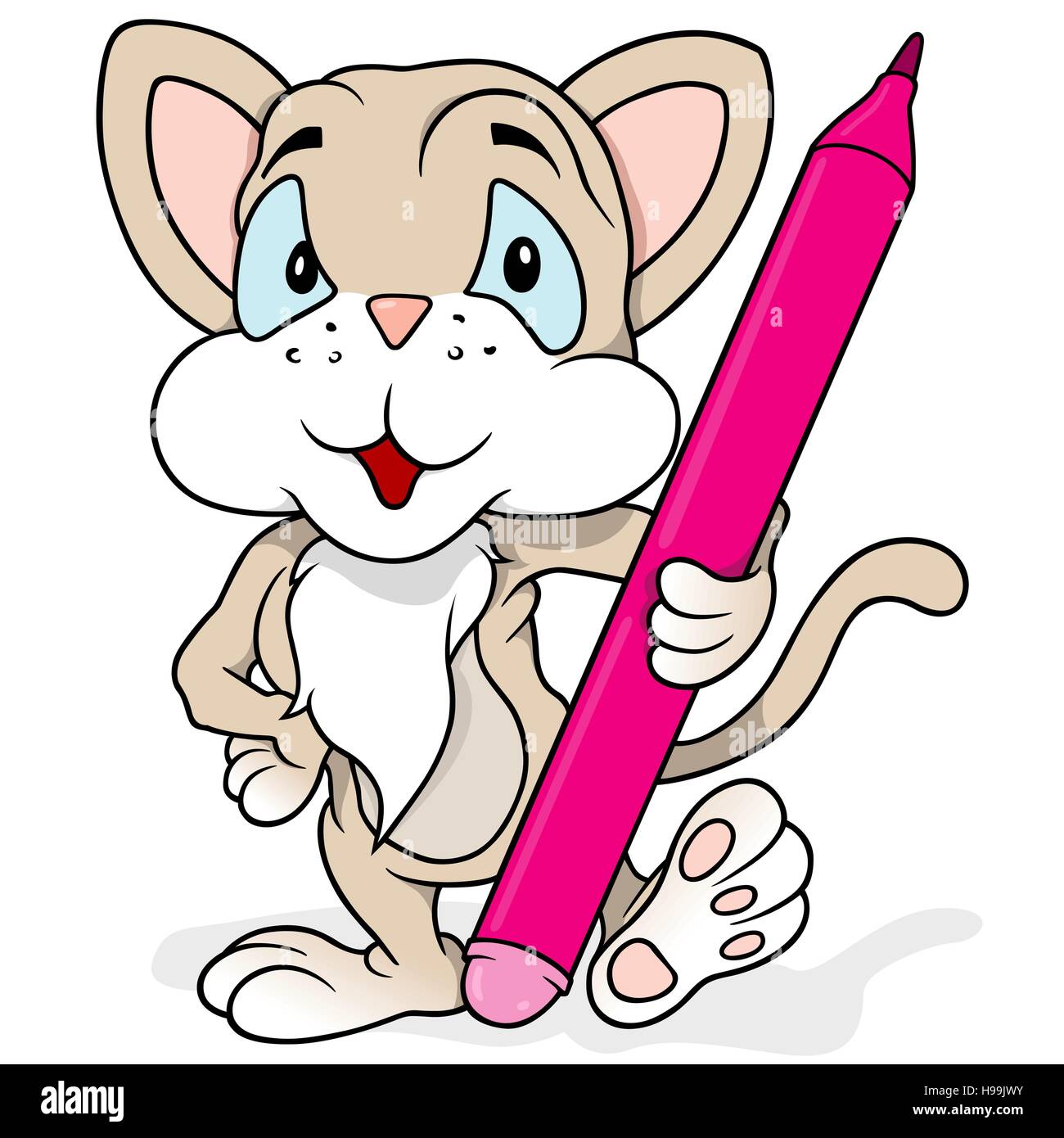 Cheerful Kitty Cat Stock Vector Image & Art - Alamy