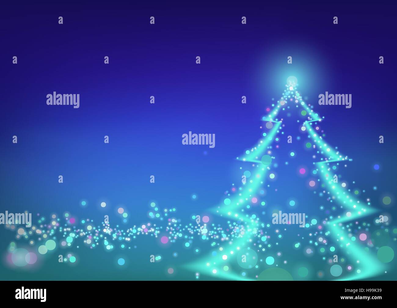 Magical Christmas Tree Glowing Stock Vector Image & Art - Alamy