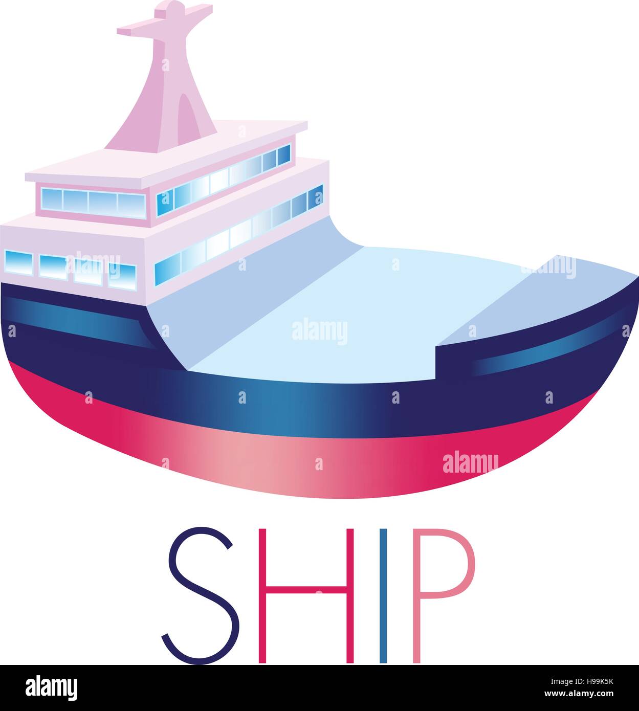 Vector illustration of Ship Stock Vector Image & Art - Alamy