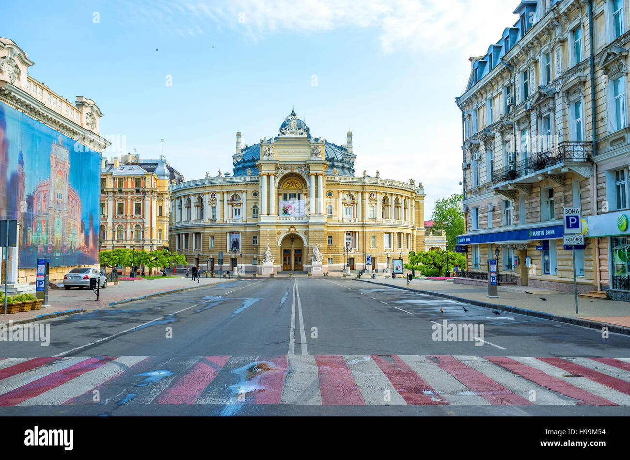The view on the empty Opera Square in the morning Stock Photo - Alamy