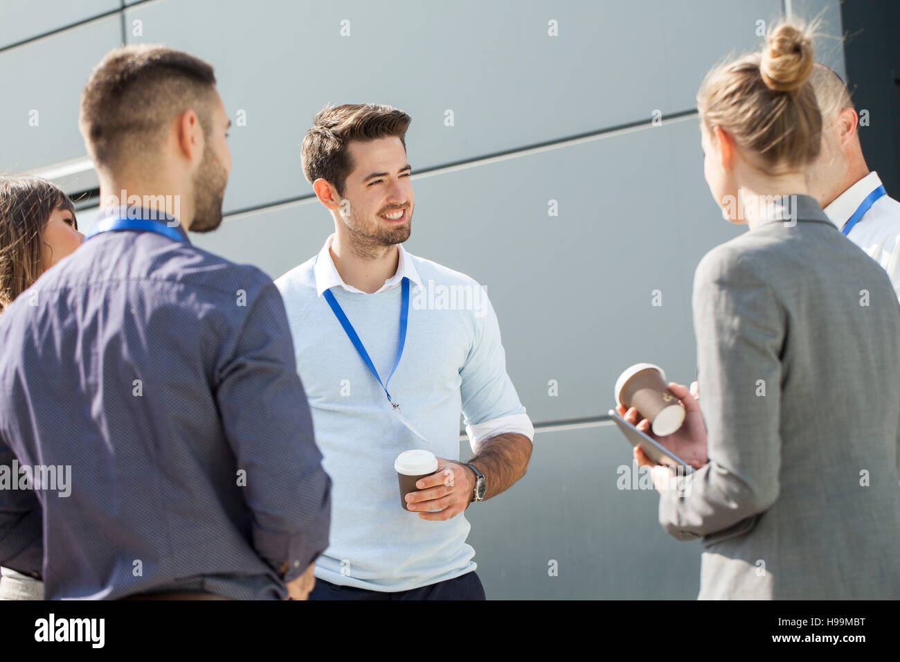 Business people taking a coffee break Stock Photo - Alamy