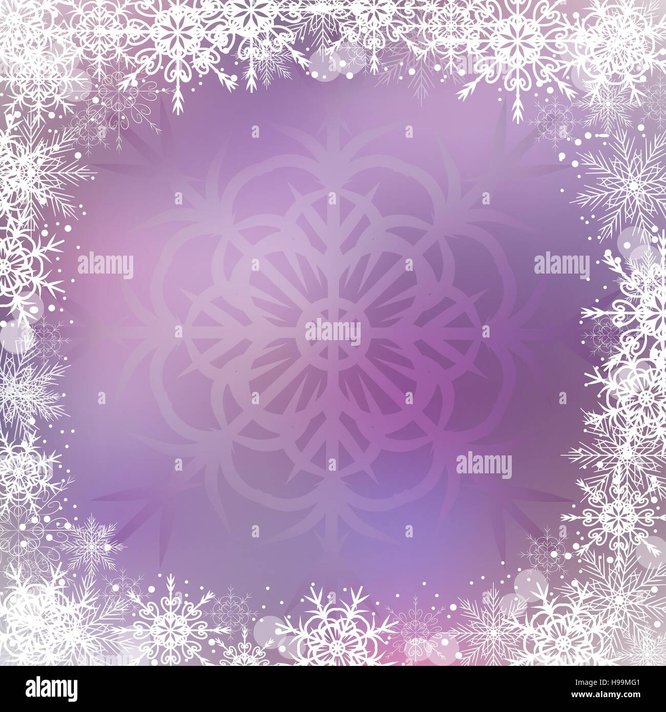 Beautiful winter frame made of snowflakes Stock Vector Image & Art - Alamy