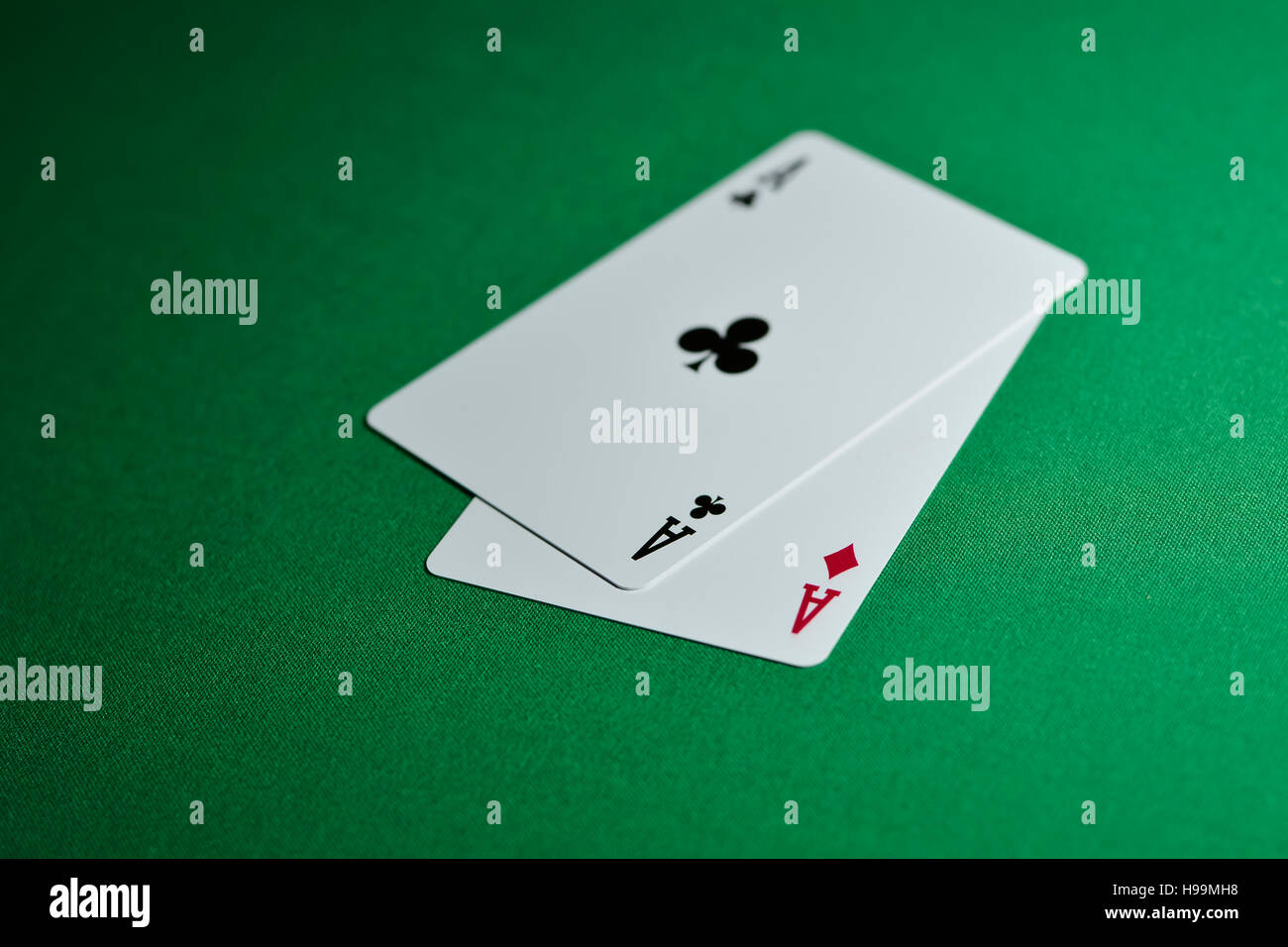 two ace card Stock Photo - Alamy