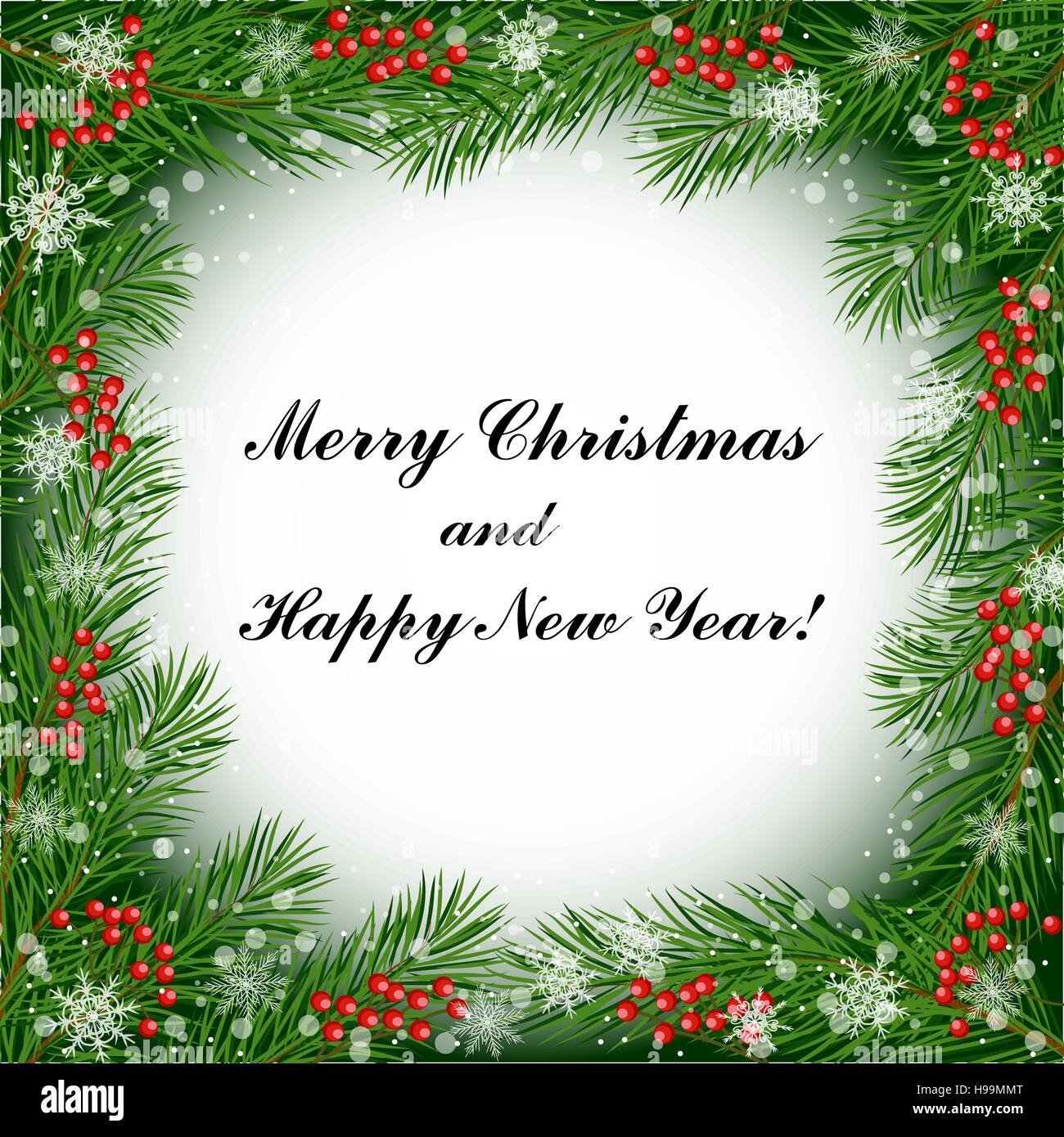 Christmas and New Year greeting card Stock Vector Image & Art - Alamy