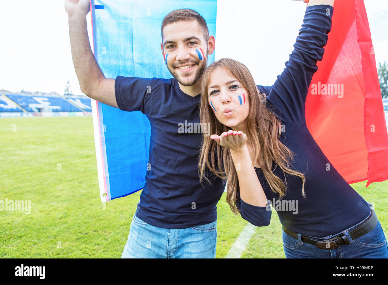 French couple flag hi-res stock photography and images - Alamy