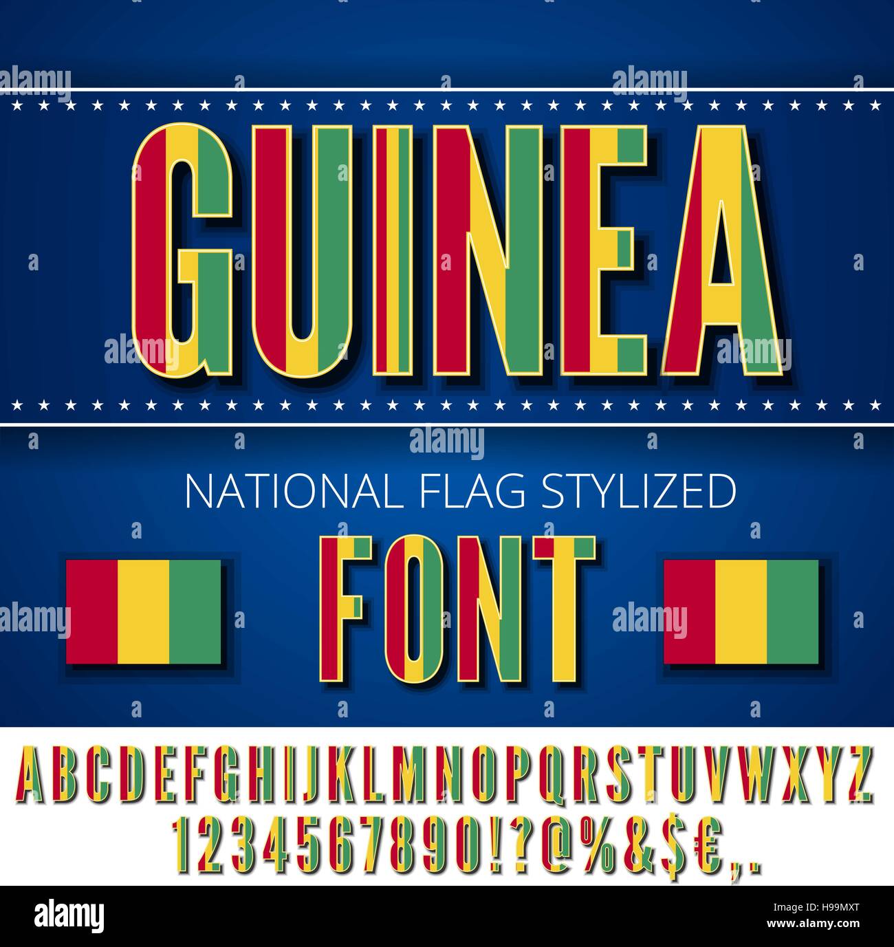 Guinea Flag Font Stock Vector Image & Art - Alamy
