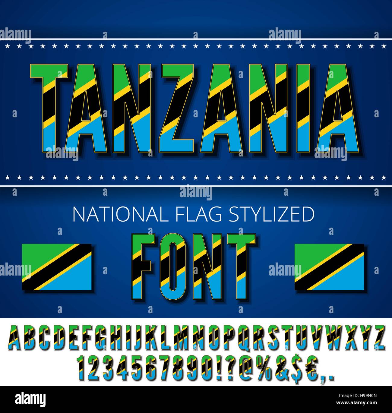 National Flag Font Stock Vector Image & Art - Alamy