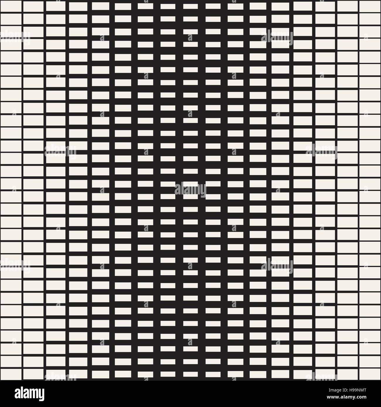 Rectangle Transition Halftone Grid. Vector Seamless Black and White ...